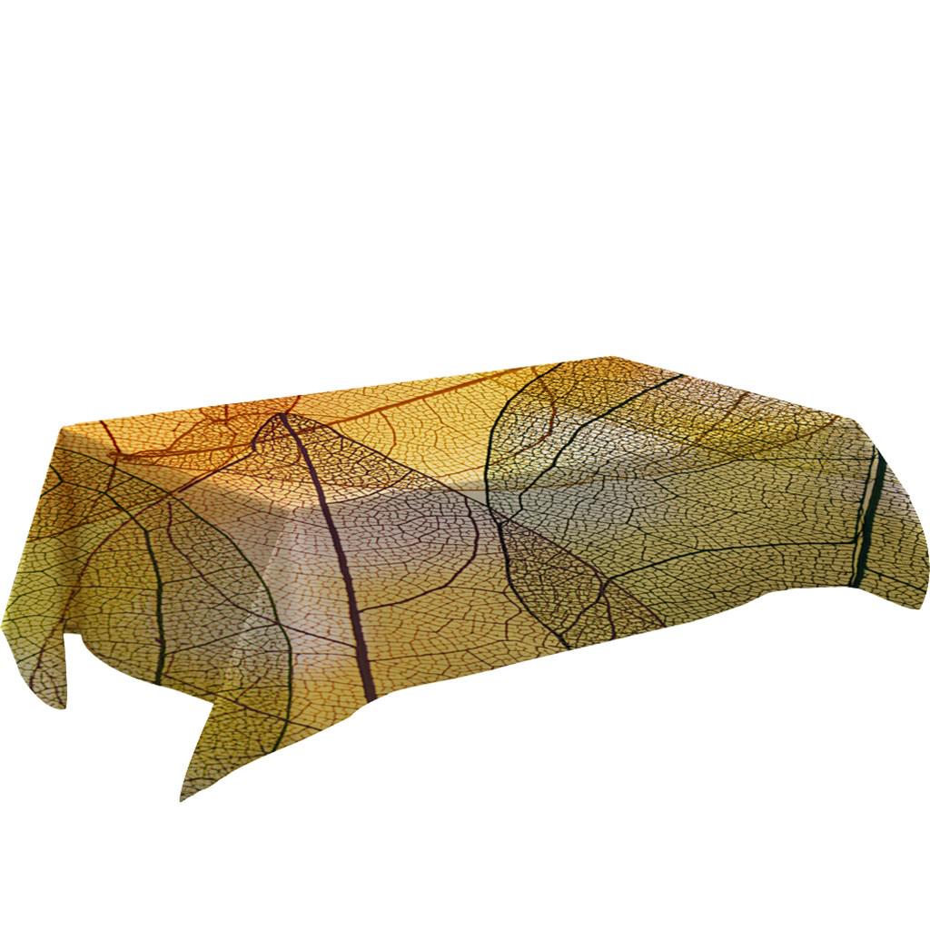 BB-Tree Leaf Pattern Table Cloth Rectangular Tea Table Cover Dining ...