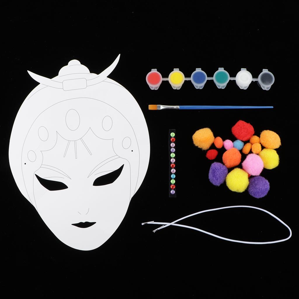 Novelty DIY Kit for China peking opera face mask kids Crafts Heroine A ...