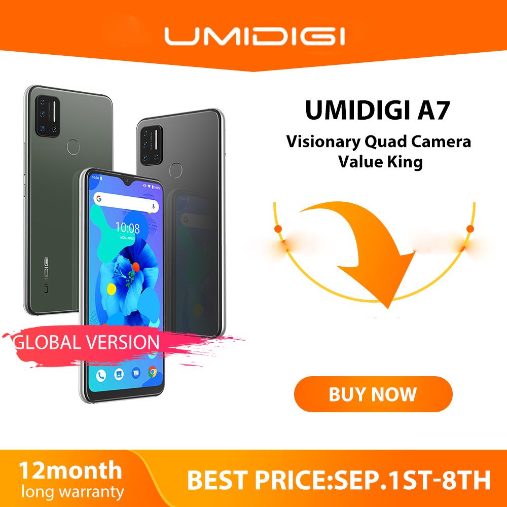 Buy Umidigi A7 4Gb 64Gb Rom Android 10 Os 6.49 ``large Full Screen Quad Camera Octa Core ...