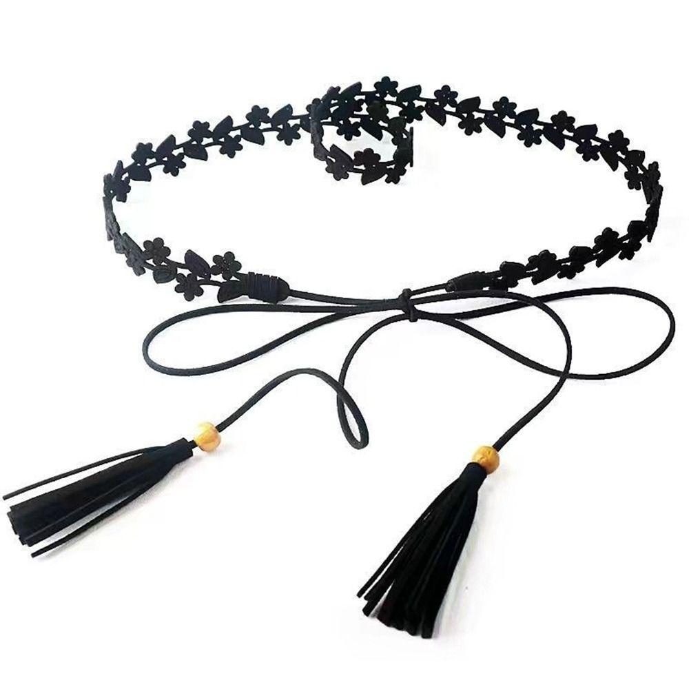 Satın alın Pearl Chinese Style Woven Rope Hollow Flower Braided Belt ...
