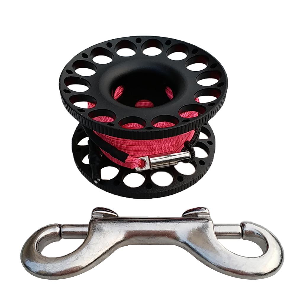 Buy Compact Scuba Diving Dive Finger Spool Reel with 98Ft Line Black at ...
