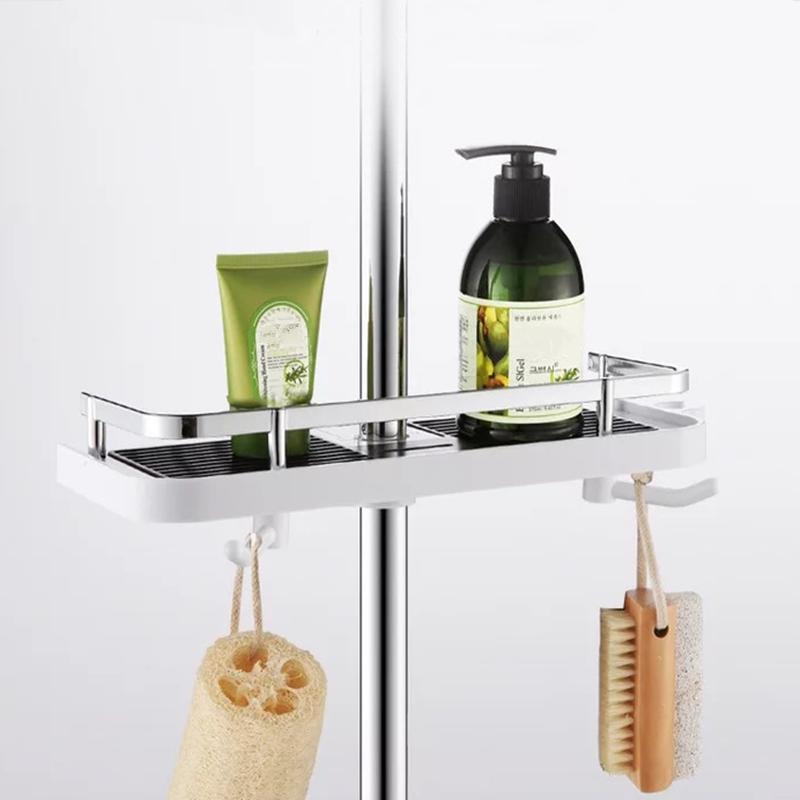 Buy Bathroom Rack Free Punch Square Shower Rod Shower Rod ...