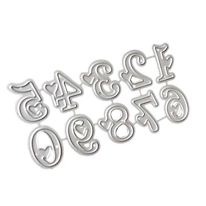 Buy Numbers Metal Cutting Dies Stencil DIY Scrapbooking Album Stamp ...