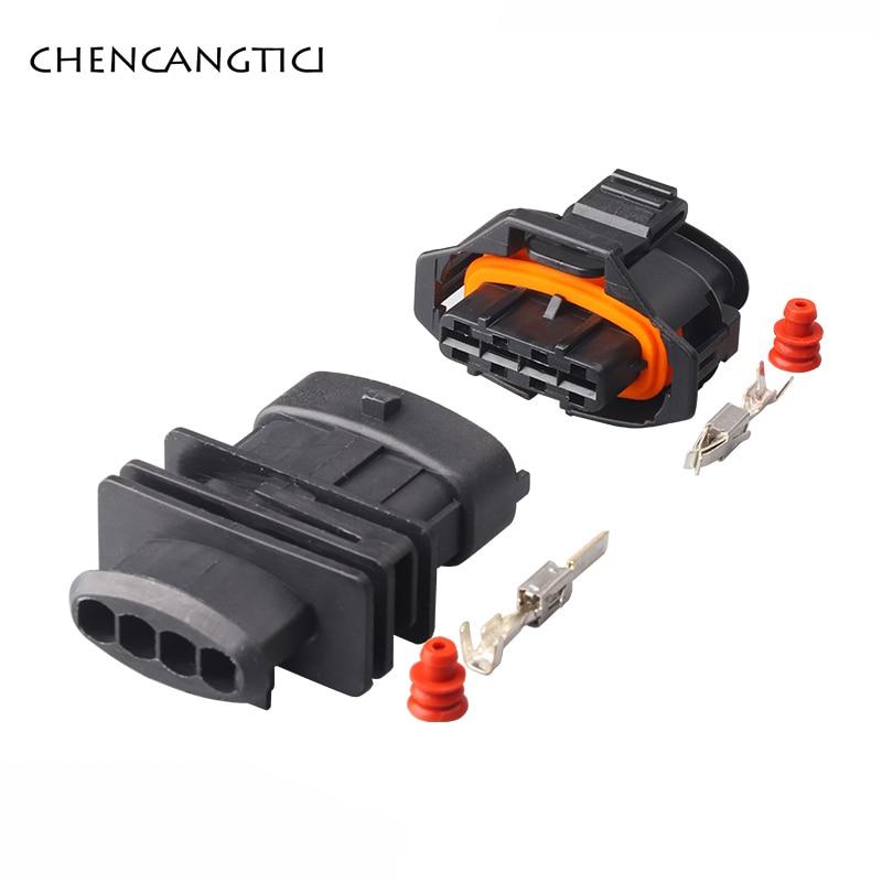 Buy 5 Sets 4 Pin Way Waterproof Automotive Wire Connector Pulg Car ...