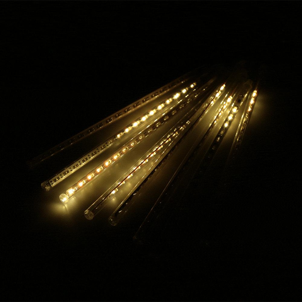 Meteor Shower Rain Led Light String Ac 100-240v To Dc 5v 30cm 8 Tubes ...