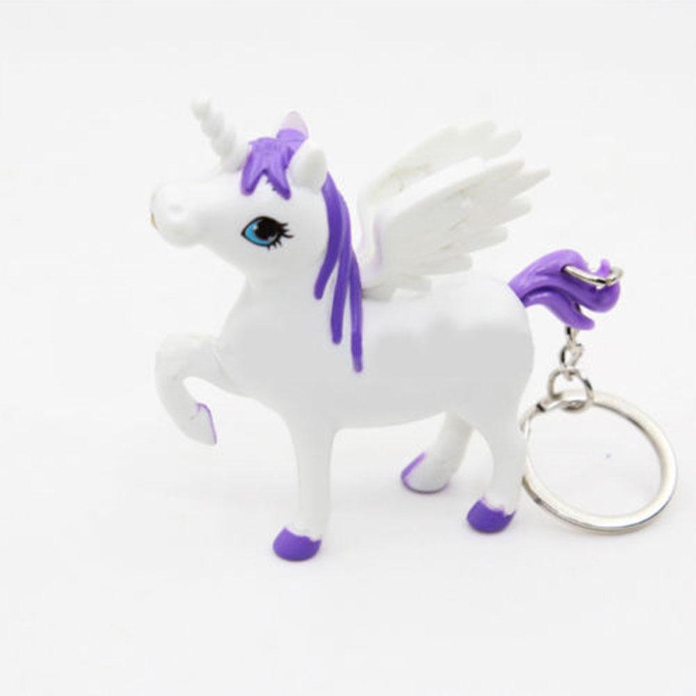 Buy Cute Cartoon Unicorn Key Chains Pendant PVC Best Small Gift Hot ...