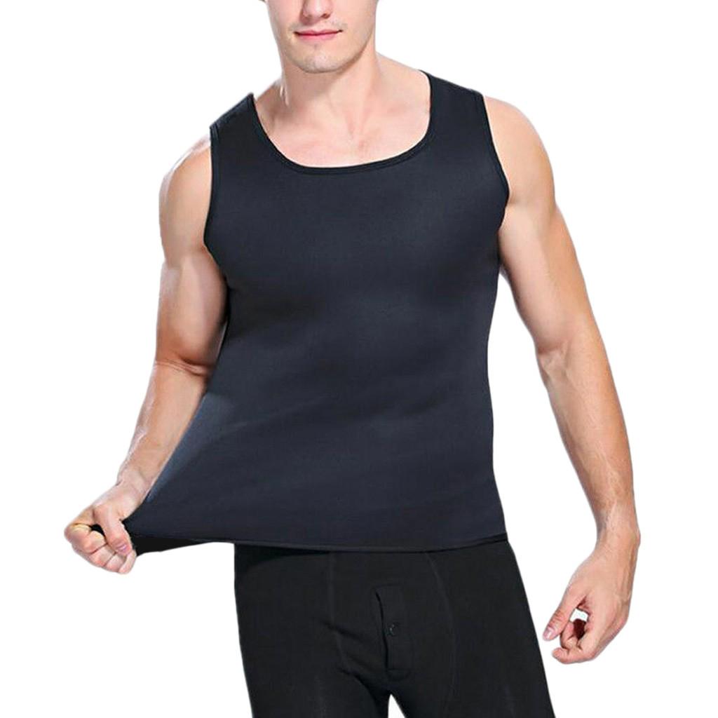 Buy Men Neoprene Sauna Thermo Sweat Body Shaper Waist Trainer Slim ...