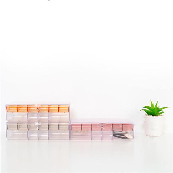 Double-Layer Storage Box Adjustable Plastic Case Holder Container Pills ...
