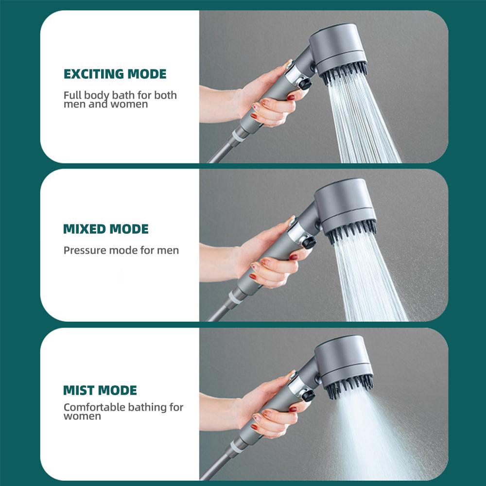 Cheap 3 Modes Adjustable Power Booster Water Saving Showerheads | Joom