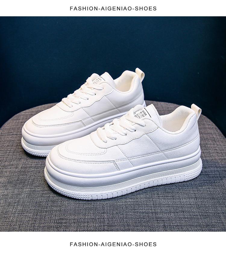 Buy New Spring Autumn Thick-Soled Round Toe Fashion Low-Top Lace-Up ...