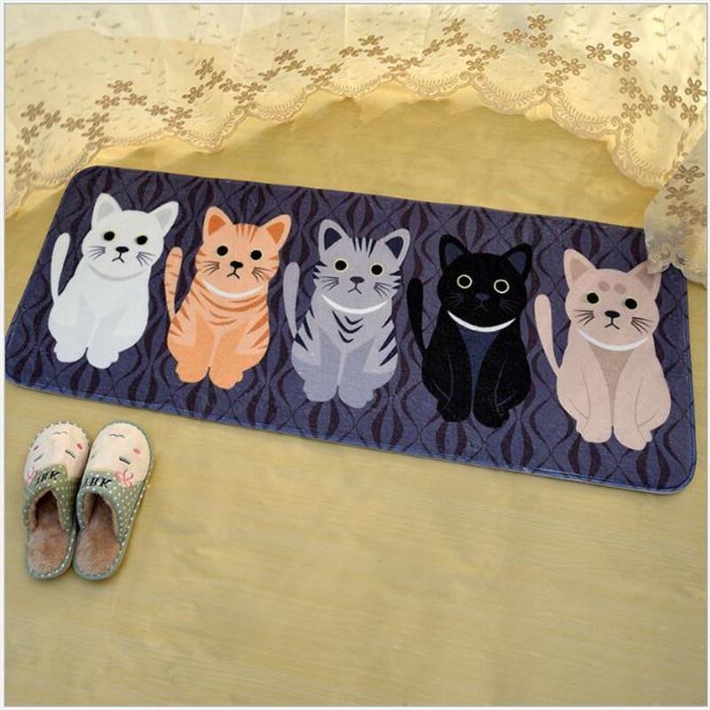 Buy 4 Size Foot Mat Non-slip Pad Animal Cat Printed For Living Room ...