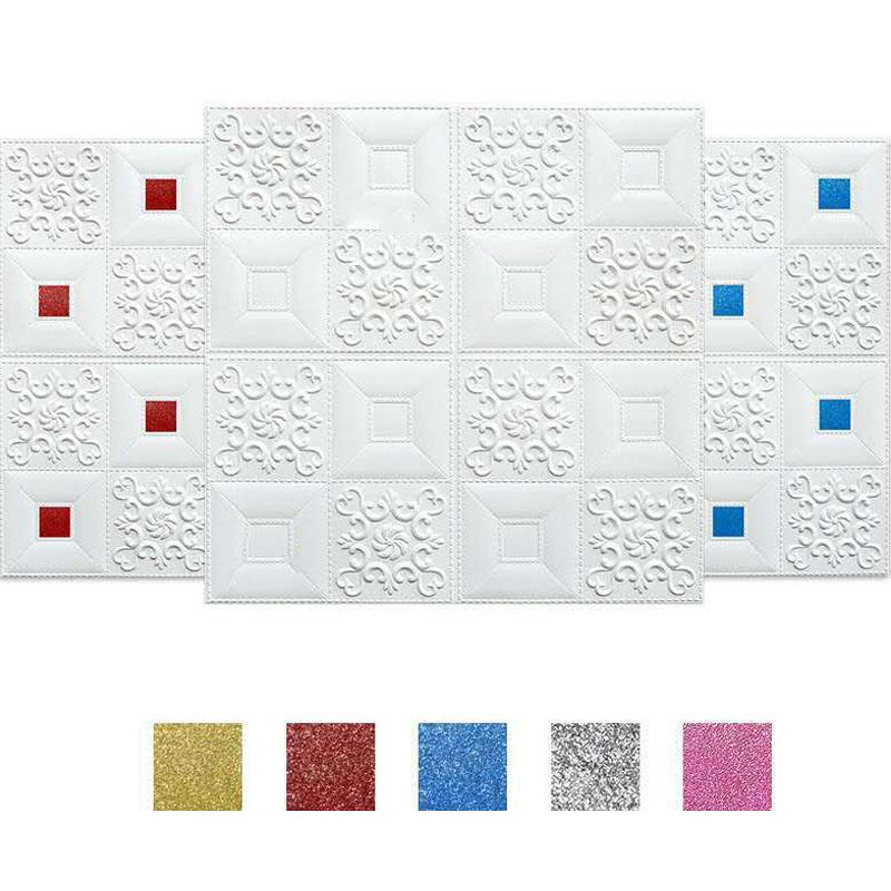 Buy 10pcs 70*70cm Self-adhesive Wall Stickers Embossed Pattern European ...