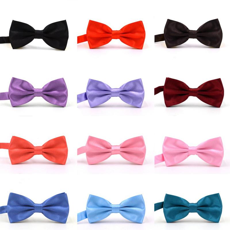 Buy Men Neck Bow Tie Solid Color Adjustable Multi-color Bow Tie ...