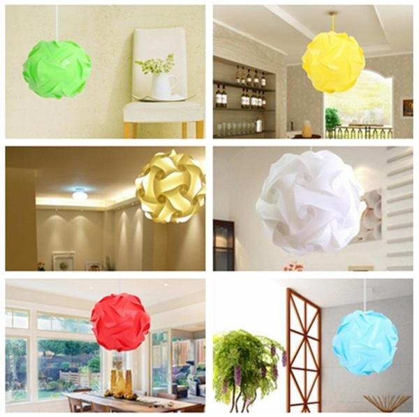 Buy 30 Pcs Elements Modern IQ Puzzle Jigsaw Light Lamp Shade Ceiling ...