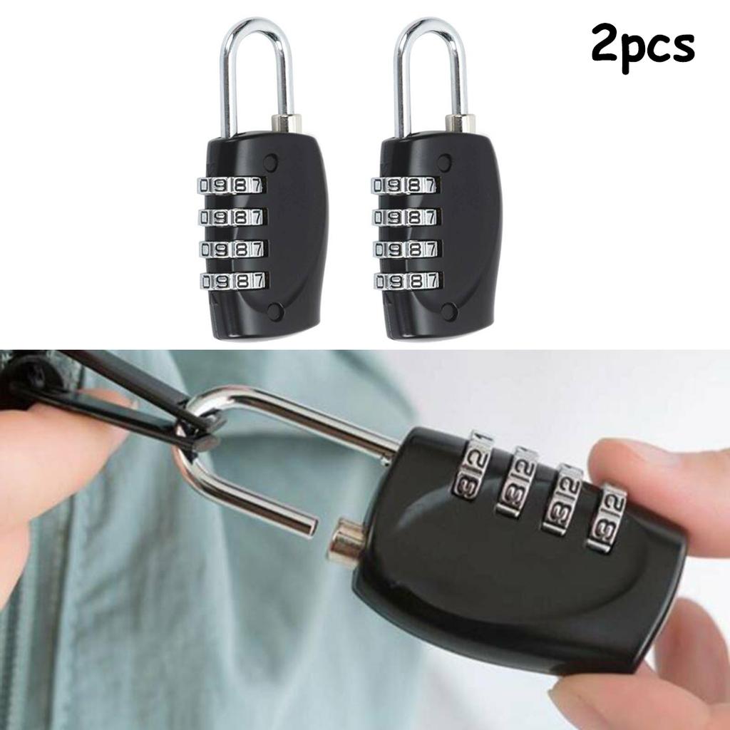 Buy 2pcs 4-Digit Heavy Duty Combination Padlock Outdoor Weatherproof ...