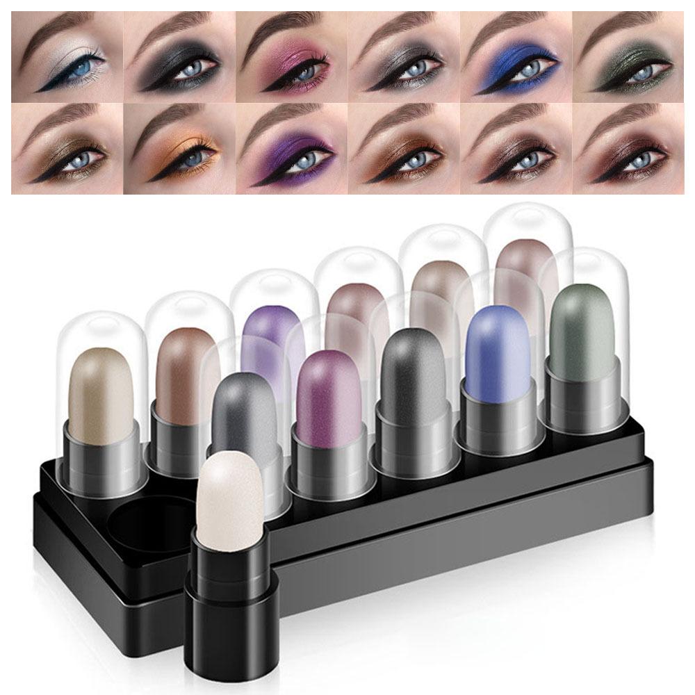 Buy Eye Shadow Suit Eyeshadow Pencil 12 Colors Waterproof Long Lasting ...