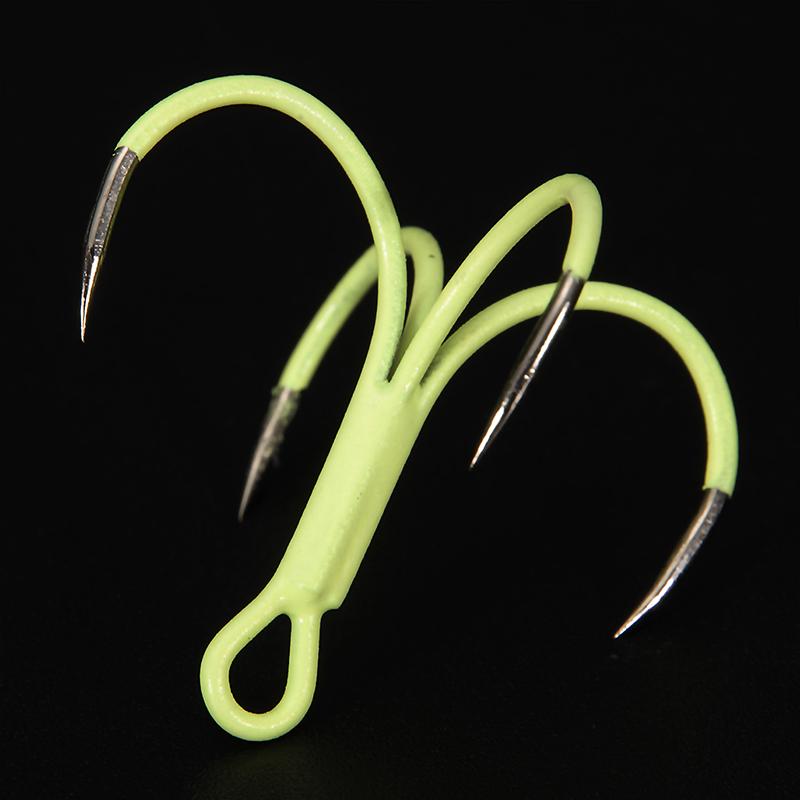 Buy 5Pcs Luminous Quadruple Fishing Hooks 16# 18# Glow Night Squid ...
