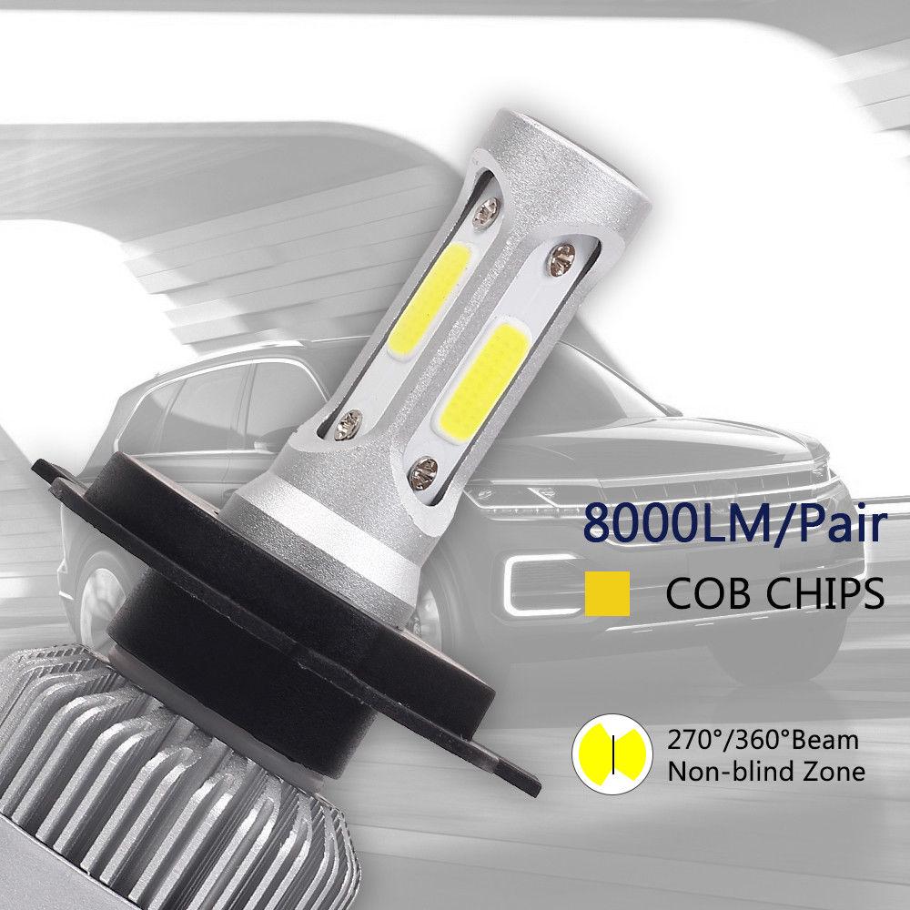 Buy 2 x H4 led 72W 8000LM S2 Headlight Car Hi/Lo Beam Auto Bulbs 6000K White at affordable ...