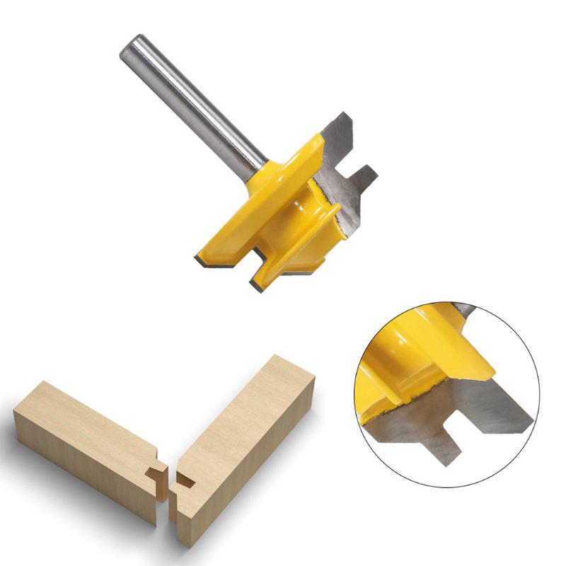 45 Degree Miter Lock Tenon Milling Woodworking Router Bit 6mm Shank ...