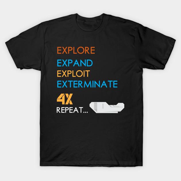 Buy Men Black Print T-shirt Super Large TShirt 4x gaming explore expand ...