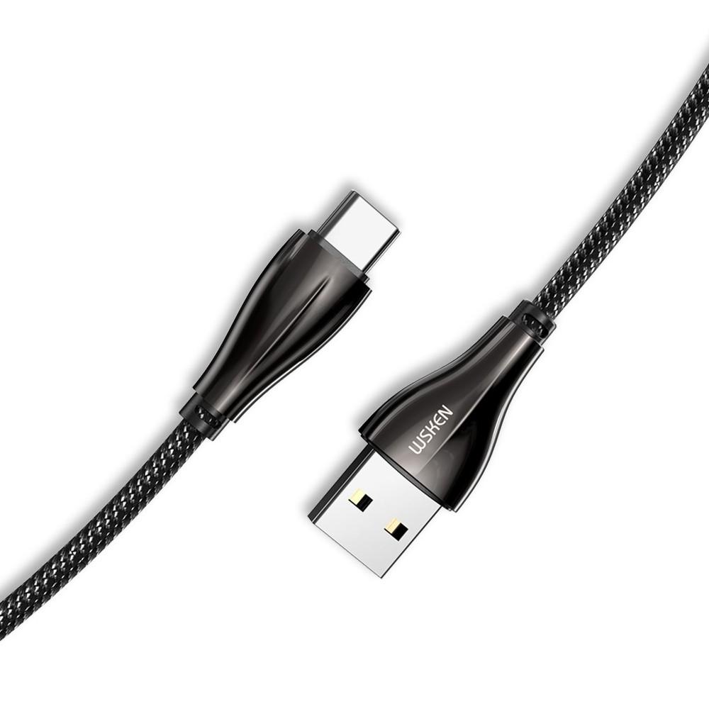 WSKEN Type-C Light Data Cable RGB Light USB Charging Cable Fast Charge ...