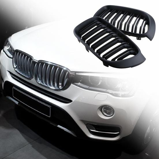 1Pair Auto Kidney Grilles Grills Matte Black 51117338571 51117338572 ...