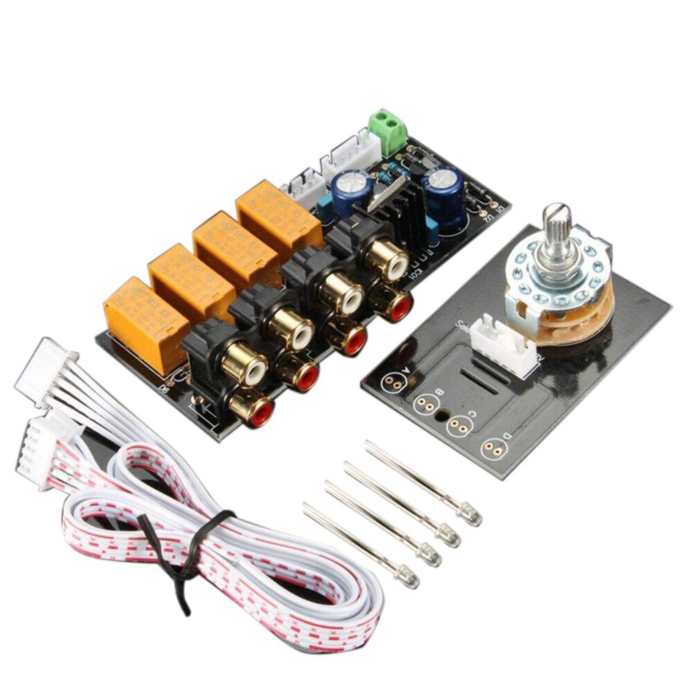 Audio Input Signal Selector Relay Board Signal Switching Amplifier Board RCA for Home Audio ...