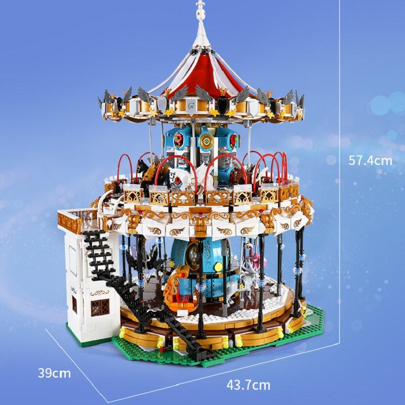 Buy MOULD KING Building Blocks Creative The MKingLand Carousel ...