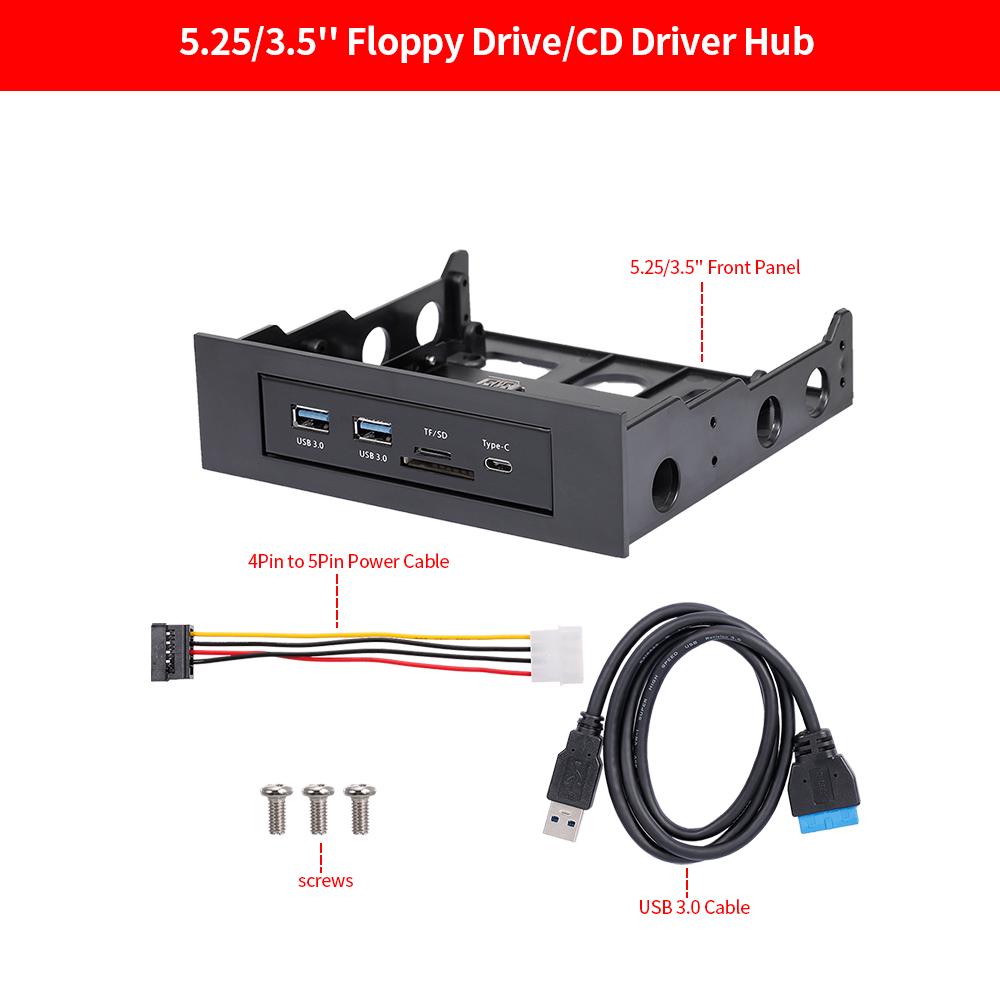 Multifunctional Extended CD Driver Panel 5.25/3.5'' Floppy Front Panel ...