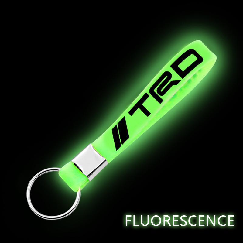Buy 1 Pcs Metal Silicone Luminous TRD Badge Car Key Ring Keychain for ...