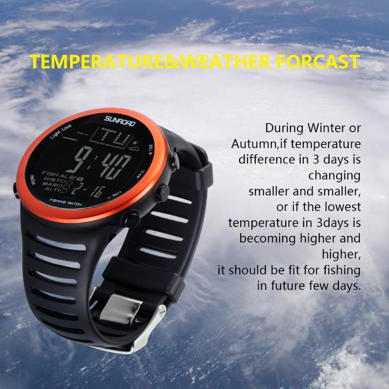 Buy Outdoor Digital Watch Clock Fishing Weather Altimeter Barometer ...