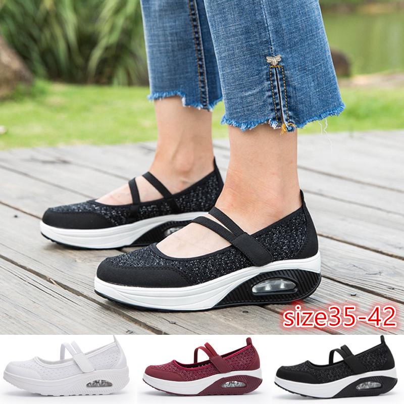 Buy Fashion Women Healthy Fitness Shake Shoes Lady's Mesh Shoes Casual ...