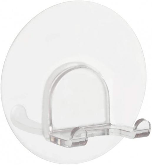 Wenko static-loc duo wall hook, transparent, fixing without drilling ...