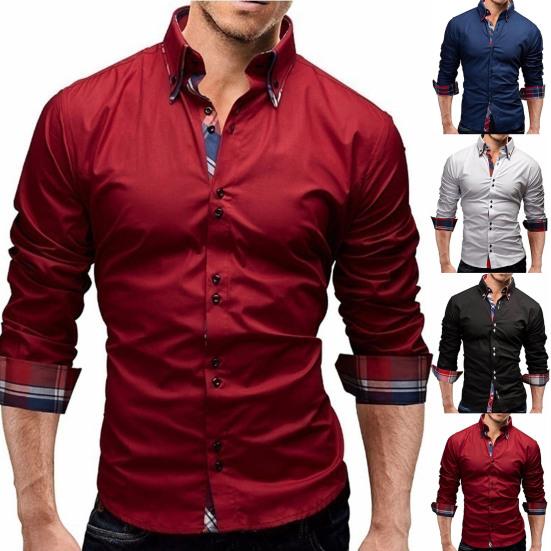 Buy Useful All Match Wear Resistant Colorfast Buttoned Down Men ...