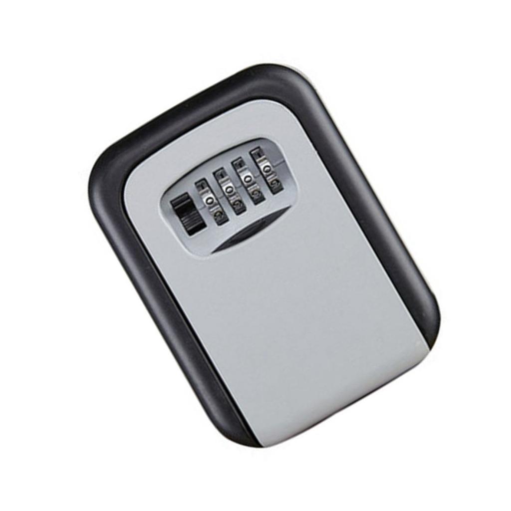 Buy Silver Key Lock Box Wall Mounted Aluminum Alloy Key Safe Box ...