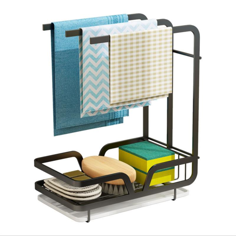 Kitchen portable Rag Rack Sponge Holder Sink Organizer Multipurpose ...