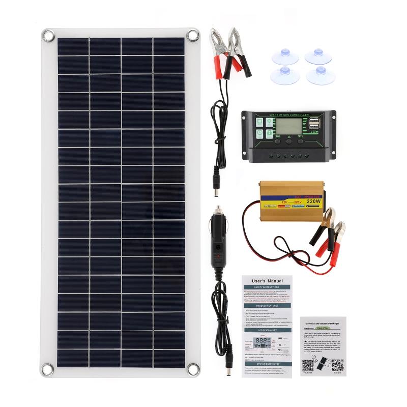 Buy 220V Solar Power System 30W Solar Panel Battery Charger Solar Panel ...