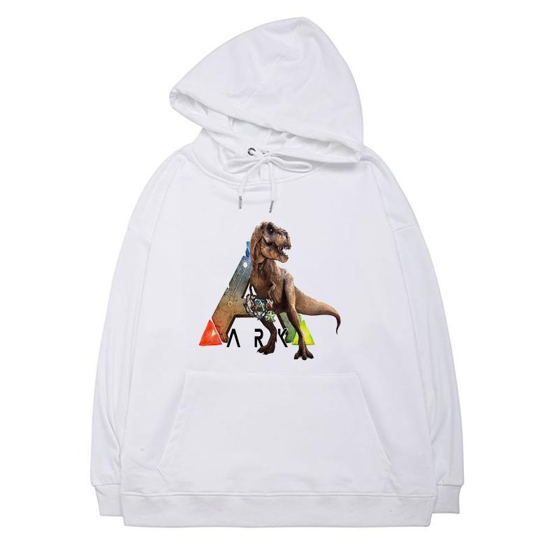 Buy Autumn Ark Survival Evolved Print Unisex White Hoodies Drawstring ...