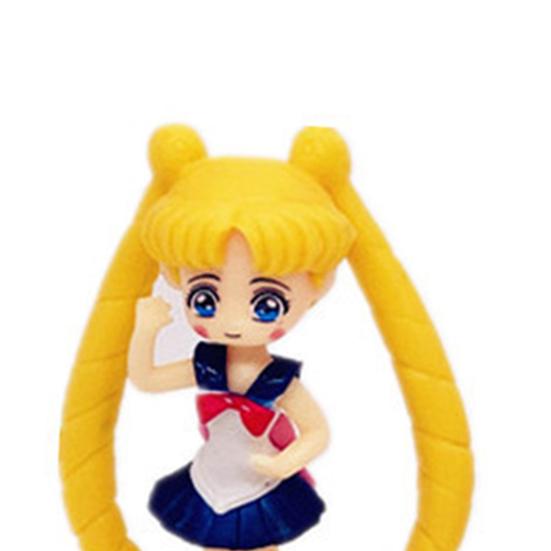 6Pcs/Set Classic Doll Model PVC Sailor Moon Action Figure Toy for Cake ...