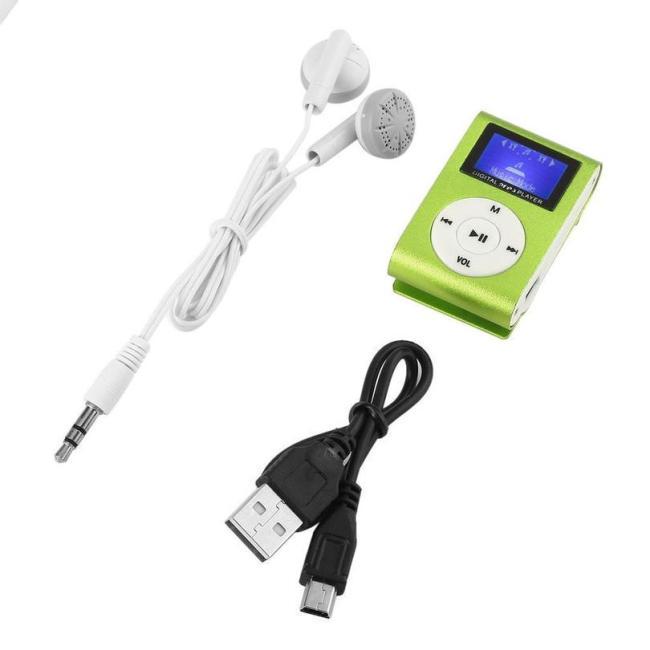 Buy Mini MP3 Player with LCD Display Aluminum Clip Music FM Radio ...
