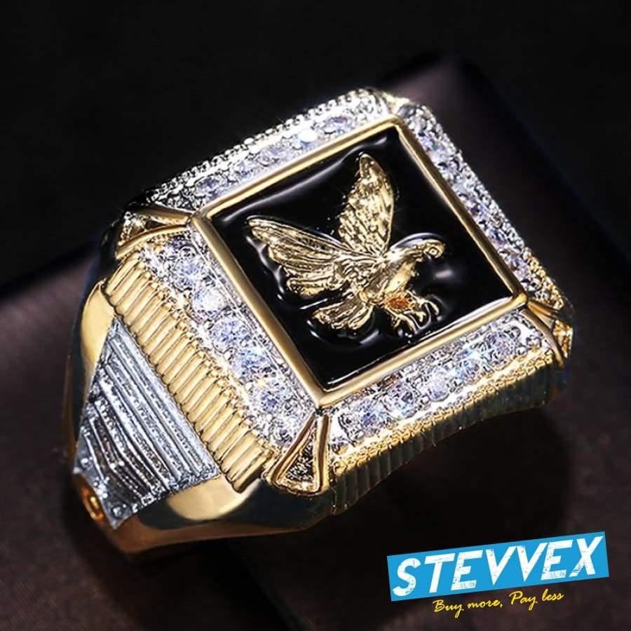 Buy Luxury Modern Men Rings Creative Watch Shaped Two Tone Design Rings ...