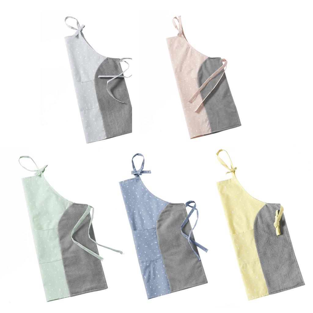 Women's Cotton Home Fabric Can Wipe The Hand Apron Oil-proof Gown uygun ...