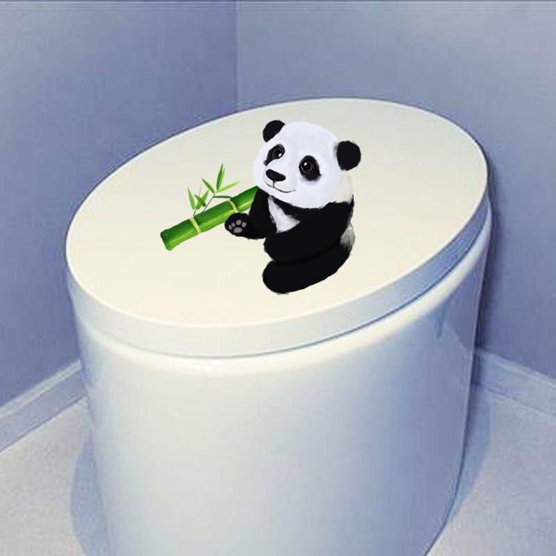 Buy 23.7X21.3CM Modern Art Panda Toilet Decal Wall Sticker Living Room ...