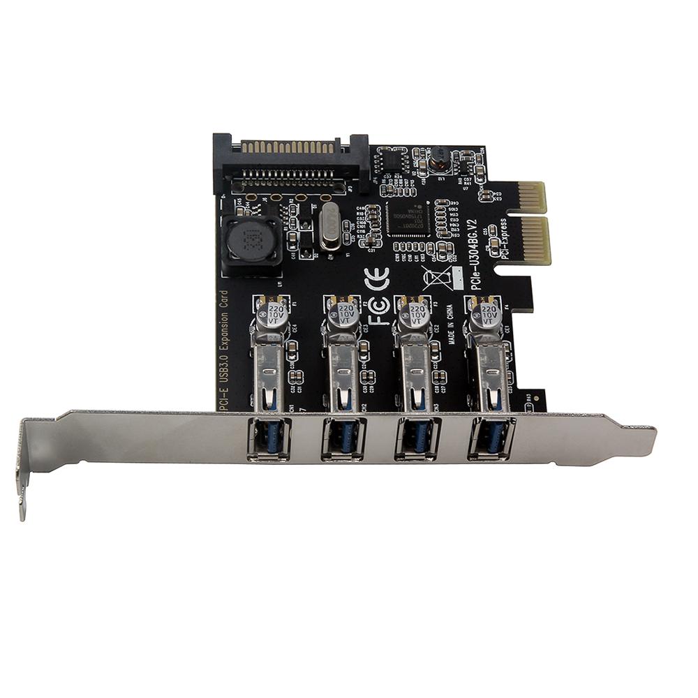 Four Ports USB 3.0 Super Fast 5Gbps PCI-E Expansion Card PCI Express ...