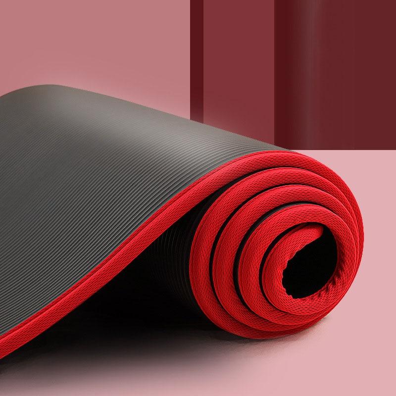 10mm Thickened Non-slip 183cmX61cm Yoga Mat NBR Fitness Gym Mats Sports ...