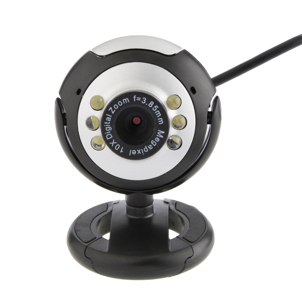 Caméra webcam USB HD 12,0 MP 6 LED avec micro et vision nocturne pour ...