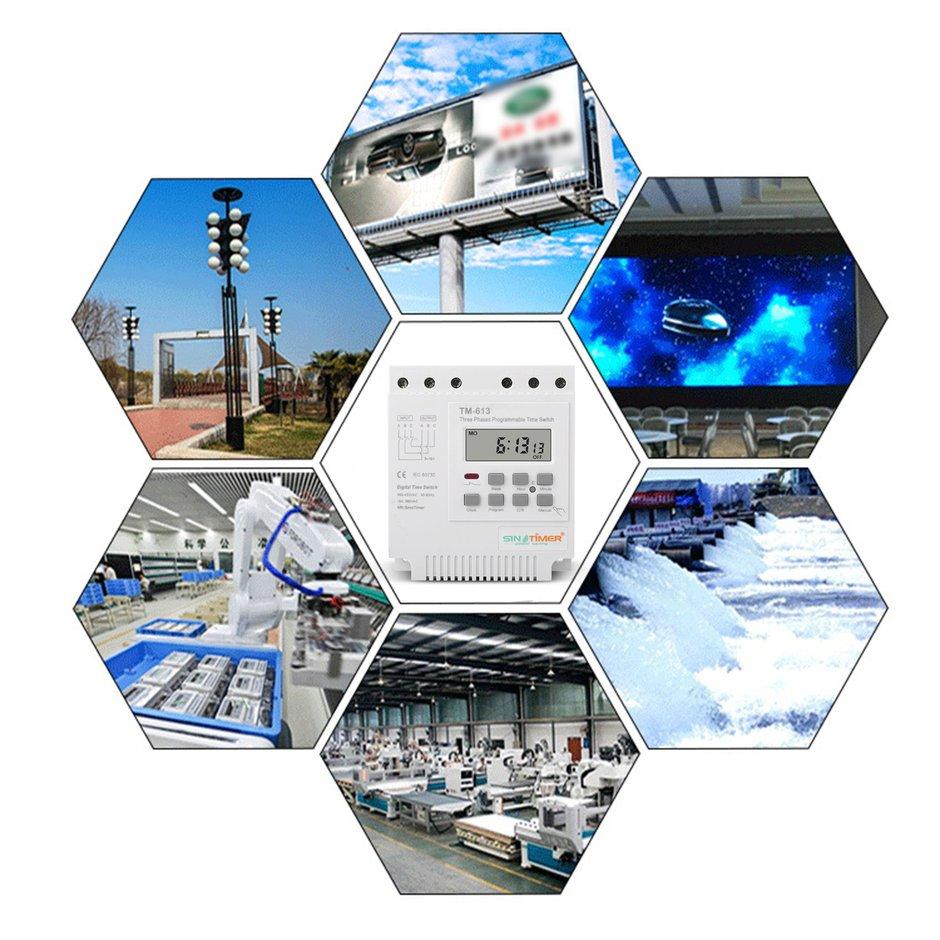 Buy SINOTIMER TM613 380v Three Phase Timer Programmable Switch With ...