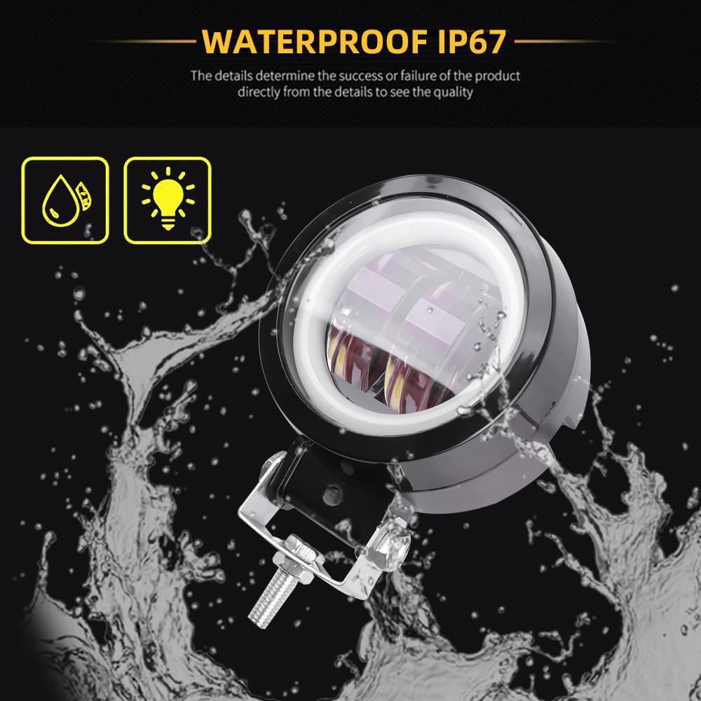 Buy 2PCS/1PCS 9V-32V Waterproof Angel Eyes LED Lights Portable ...