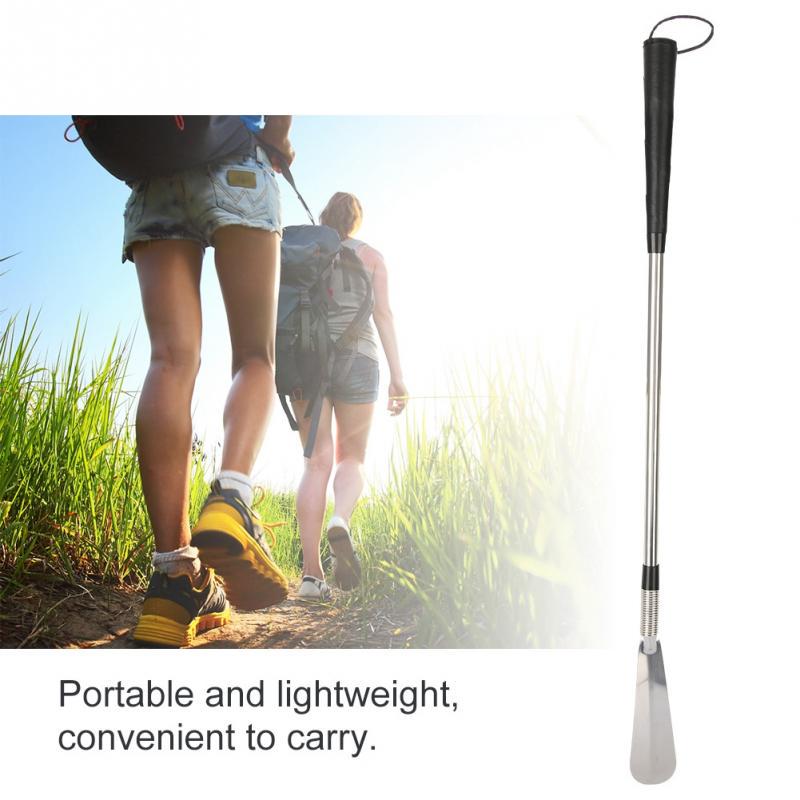 Portable Long Shoe Horn Stainless Steel Spring Handled Shoe Accessories ...
