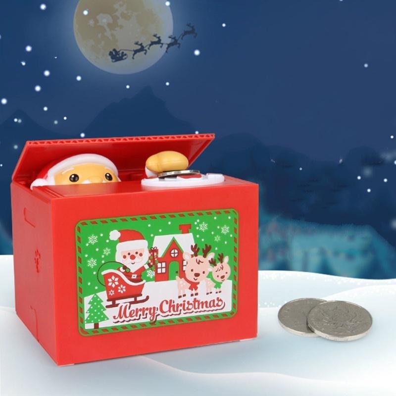 Buy Christmas Gift Santa Claus Electronic Money Box Steal Coin Piggy ...